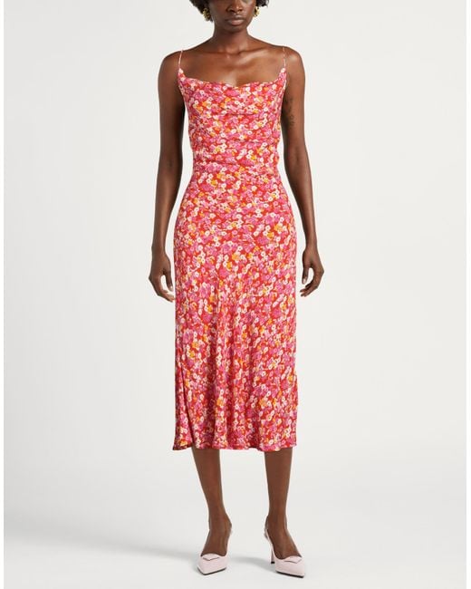 ROTATE BIRGER CHRISTENSEN Midi Dress in Red | Lyst UK