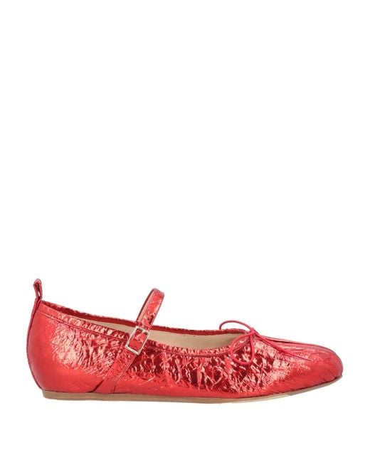 Simone Rocha Ballet Flats Textile Fibers in Red | Lyst