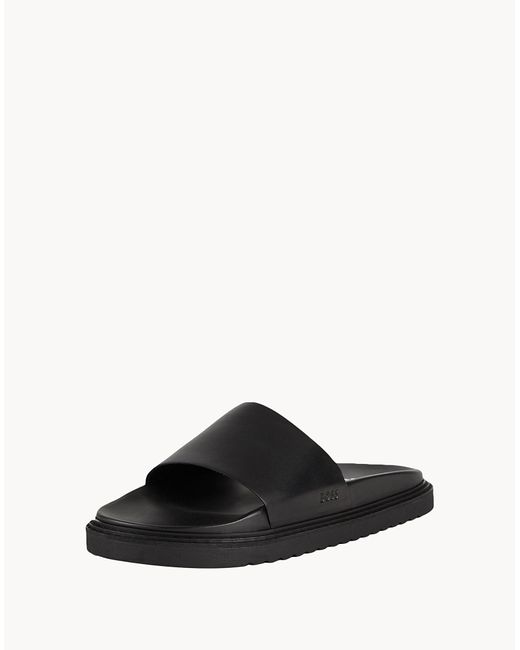 BOSS Sandals Leather in Black for Men | Lyst