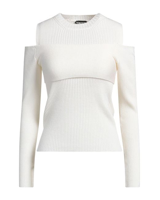 Tom Ford Ivory Twin Set Wool in White | Lyst