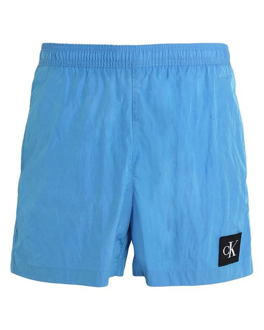 Calvin Klein Swim Trunks in Blue for Men | Lyst