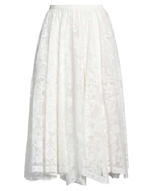 Dior Midi Skirt Silk in White | Lyst UK