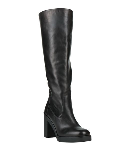 Stuart Weitzman Boot Leather in Black | Lyst UK