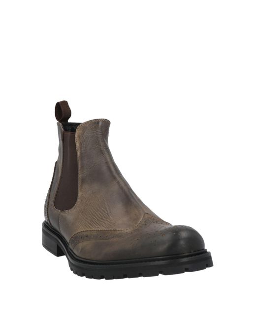 ROBER CLASSIC Dark Ankle Boots Leather in Brown for Men | Lyst