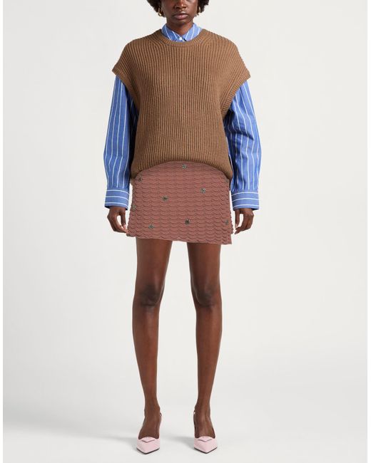 Sandro Mini Skirt in Red | Lyst