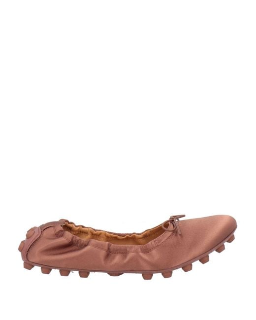 Tod's Antique Rose Ballet Flats Leather, Textile Fibers in Pink | Lyst UK