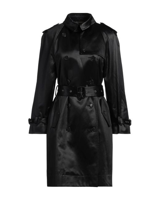 Saint Laurent Overcoat & Trench Coat Cotton, Acetate in Black | Lyst
