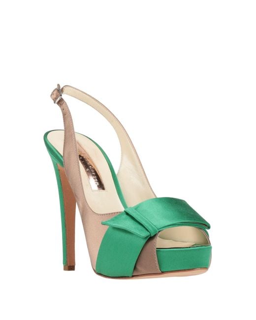 Rupert Sanderson Sandals Textile Fibers in Green | Lyst