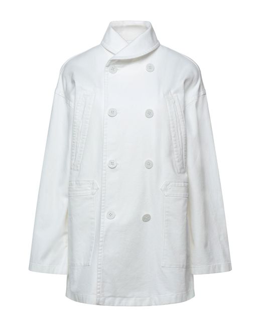 Vis À Vis Ivory Overcoat & Trench Coat Cotton in White | Lyst