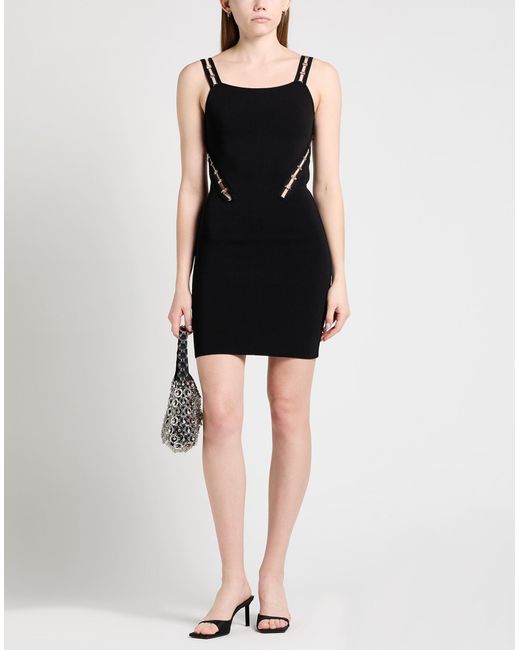 Mugler Mini Dress Cotton, Polypropylene in Black | Lyst