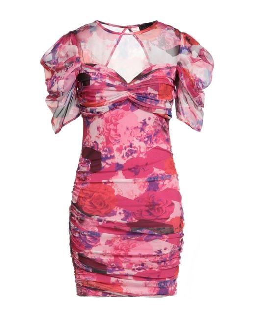 Gaelle Paris Mini Dress Polyester in Pink | Lyst UK