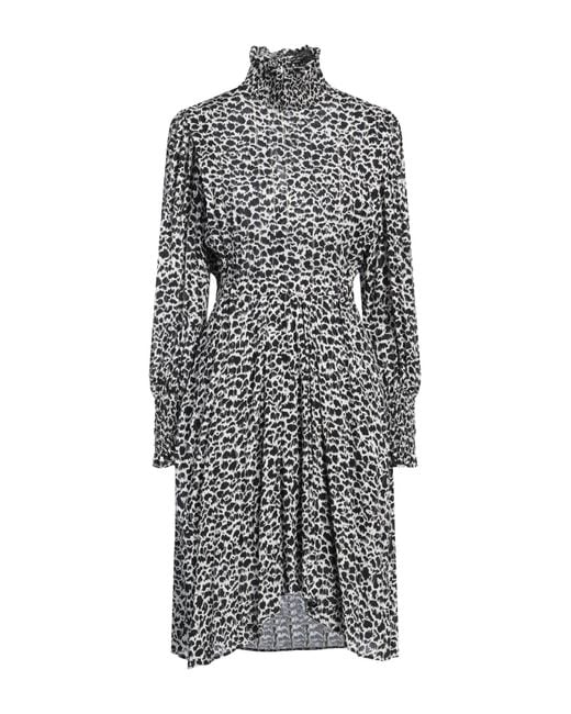 Replay Midi Dress Viscose, Metallic Fiber in Grey | Lyst UK