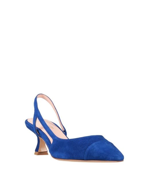 Anna F. Pumps Leather in Blue | Lyst UK