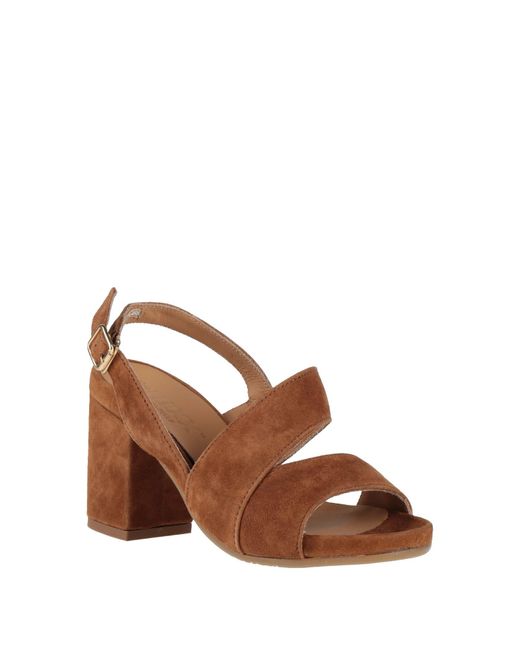 The Flexx Camel Sandals Leather in Brown | Lyst