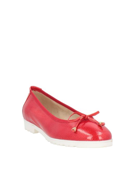 Melluso Ballet Flats Textile Fibers in Red | Lyst
