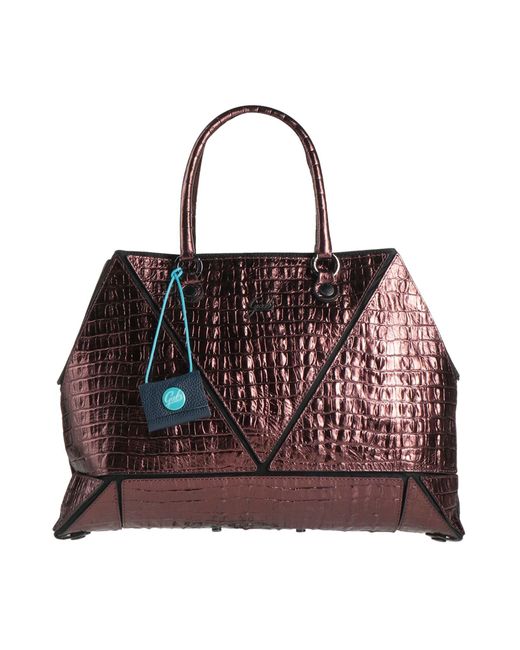 Gabs Crocodile-Print Leather Tote Bag in Red | Lyst