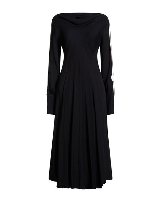 Iceberg Midi Dress Viscose in Black | Lyst
