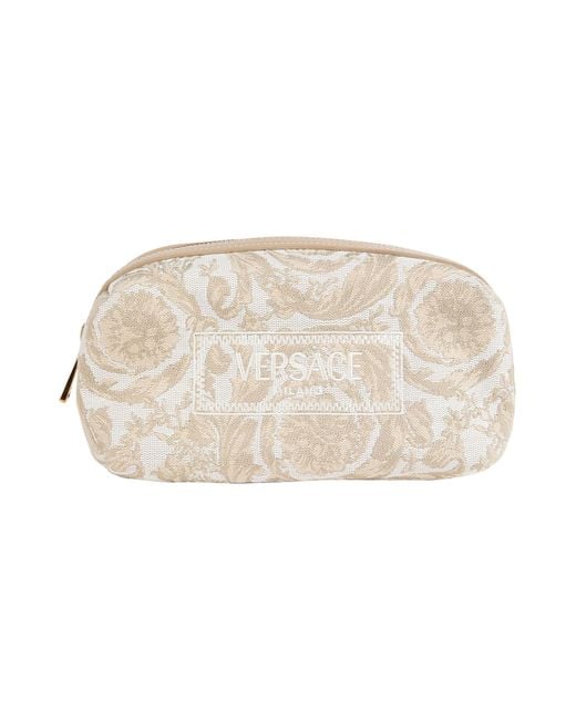 Versace Beauty Case Textile Fibers in Natural | Lyst