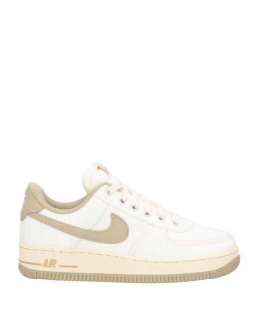 Nike Cream Sneakers Textile Fibers in White | Lyst