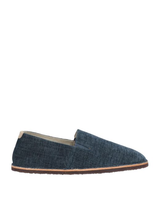 Brunello Cucinelli Loafers Textile Fibers in Blue for Men | Lyst