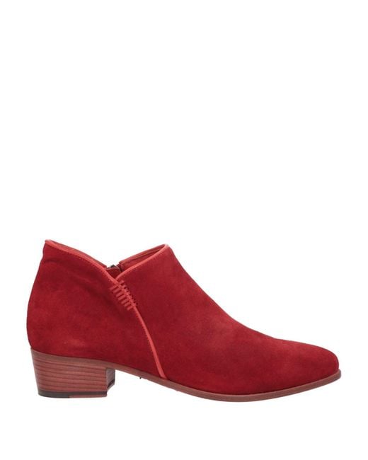 Pantanetti Brick Ankle Boots Leather in Red | Lyst UK