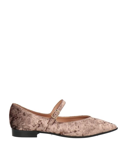 Status Ballet Flats Textile Fibers in Brown | Lyst