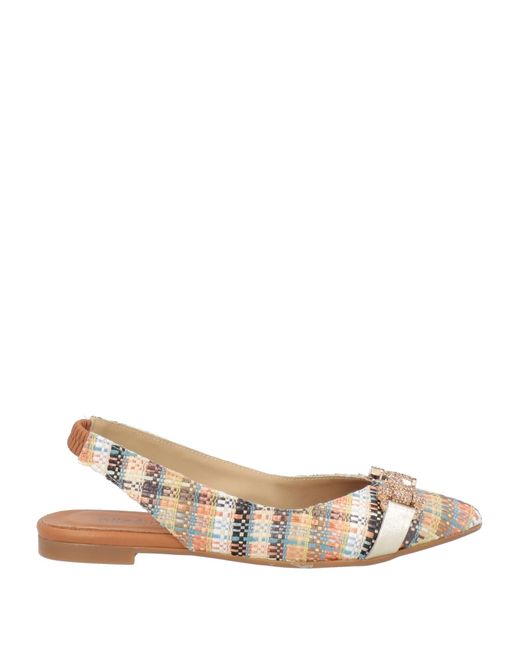 Nila & Nila Ballet Flats Leather, Natural Raffia | Lyst