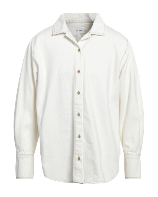FRAME Denim Shirt in White for Men | Lyst
