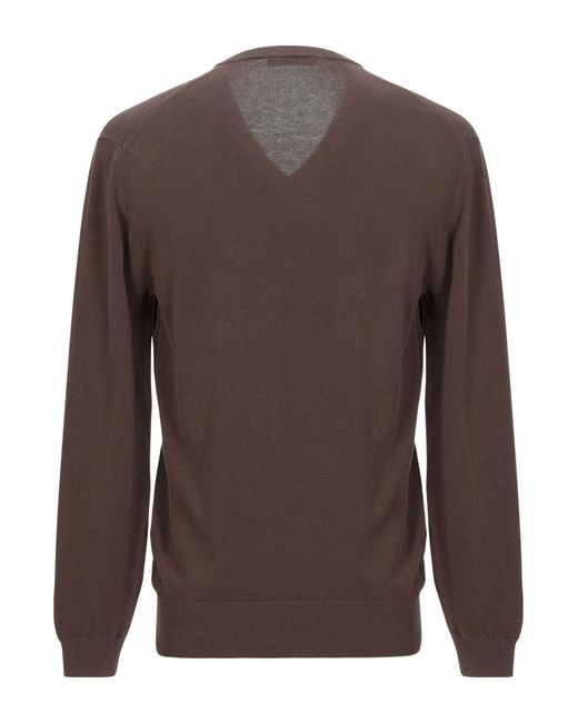 Zanone Cotton Sweater in Cocoa (Brown) for Men - Lyst