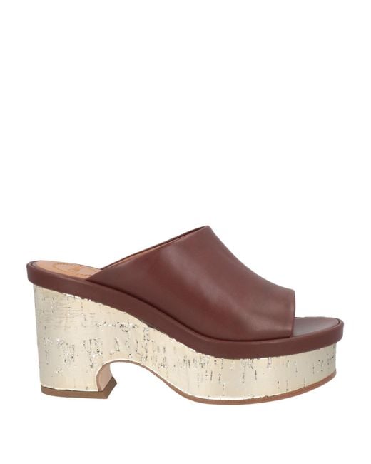 Chloé Chloe Sabot With Chloé Oli Platform In Leather in Brown | Lyst
