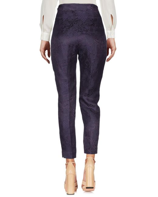 Isabel Benenato Silk Casual Trouser in Purple - Lyst