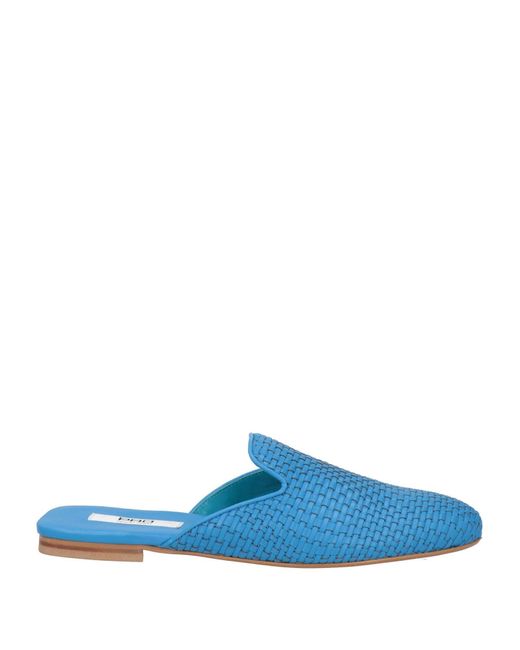 PAO PIANO ZERO Azure Mules & Clogs Leather in Blue | Lyst