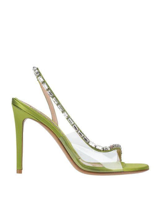 Alexandre Vauthier Sandals Textile Fibers, Pvc in Metallic | Lyst