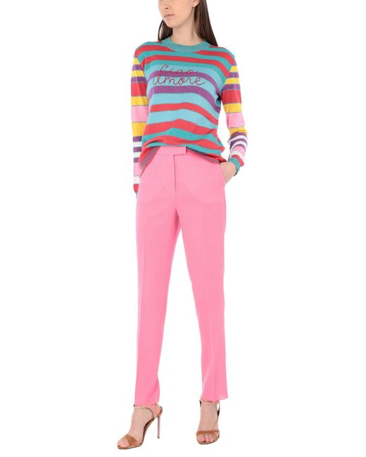 Giada Benincasa Wool Casual Pants in Fuchsia (Pink) - Lyst