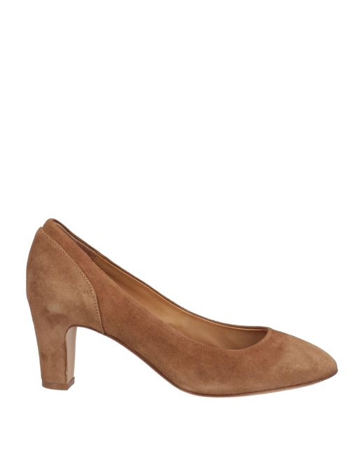 Pomme D'or Camel Pumps Leather in Brown | Lyst UK