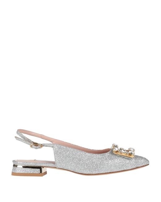 FRANCESCO SACCO Ballet Flats Textile Fibers in White | Lyst