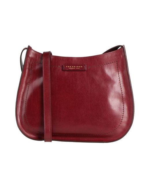 The Bridge Burgundy Cross-Body Bag Cow Leather in Red | Lyst