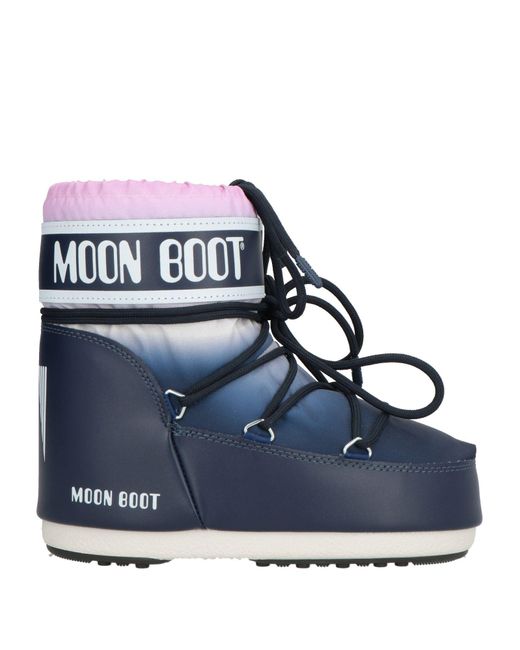 Moon Boot Midnight Ankle Boots Textile Fibers in Blue | Lyst