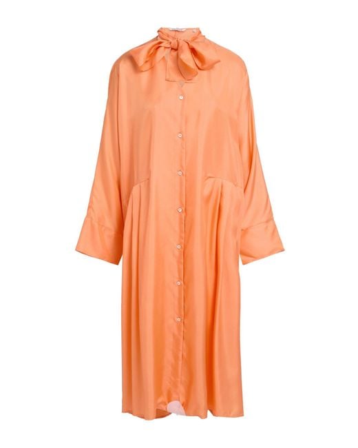 Caliban Midi Dresses in Orange | Lyst UK