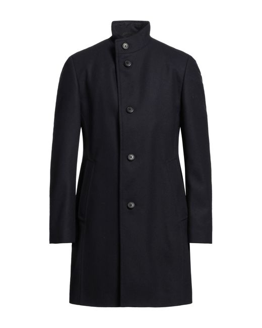 HUGO Overcoat & Trench Coat in Blue for Men | Lyst