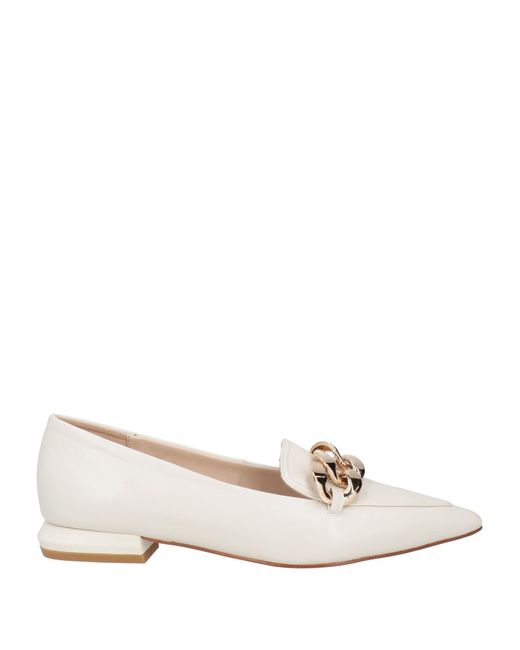 Tosca Blu Cream Loafers Leather in Natural | Lyst