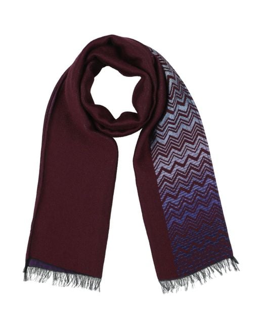 Missoni Scarf Wool, Acrylic, Polyester, Modal in Purple | Lyst UK