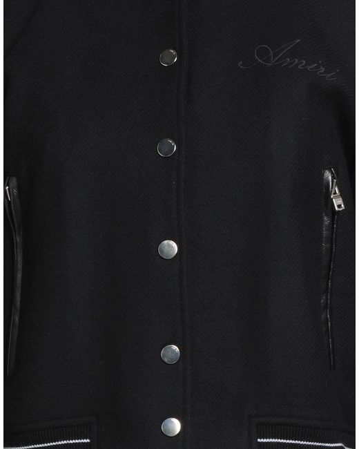 Amiri Jacket Wool, Nylon, Ovine Leather in Black | Lyst