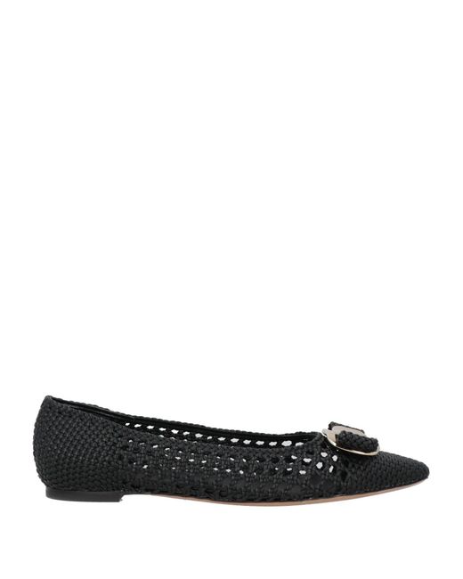 Ferragamo Ballerina Ballet Flats Calfskin in Black | Lyst