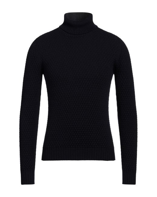 7.1 SETTEPUNTOUNO Midnight Turtleneck Merino Wool in Black for Men | Lyst