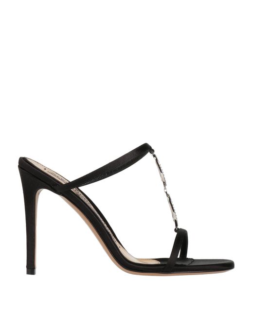 Alexandre Vauthier Sandals Textile Fibers in Black | Lyst