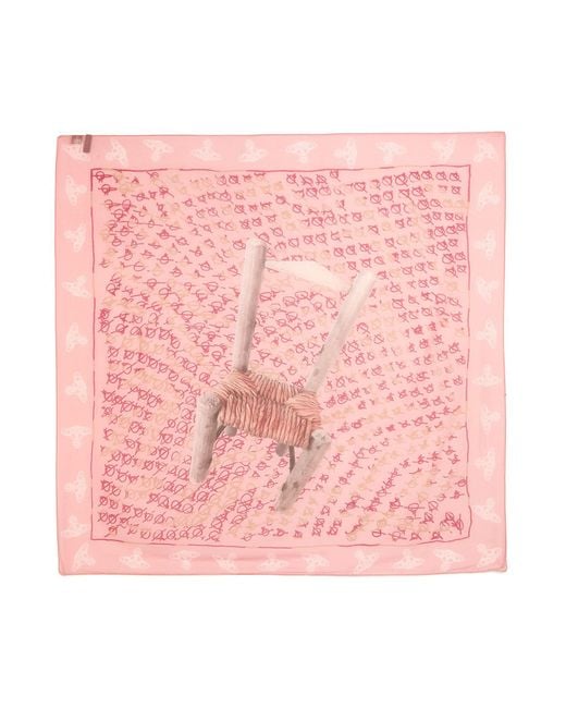 Vivienne Westwood Antique Rose Scarf Cotton, Silk in Pink | Lyst