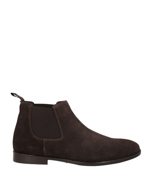 LUCA CARACCIOLO Dark Ankle Boots Leather in Brown for Men | Lyst