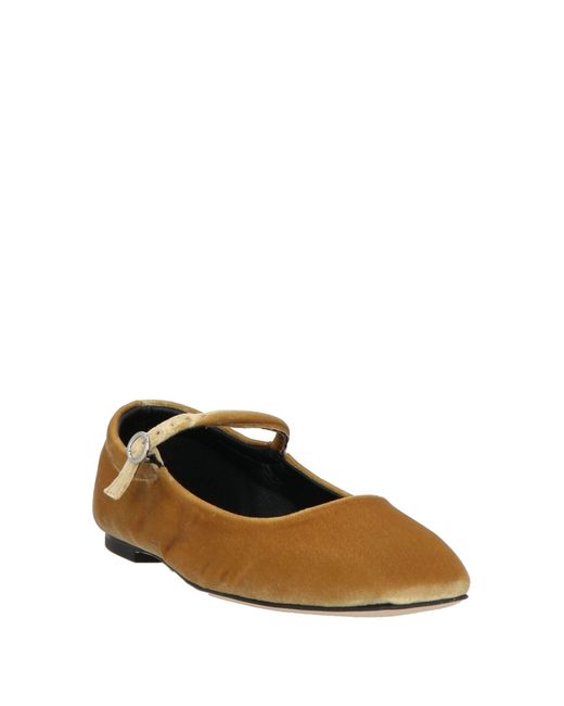 Aeyde Ballet Flats Textile Fibers in White | Lyst