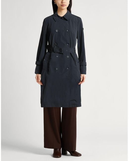 Peuterey Overcoat & Trench Coat in Blue | Lyst UK